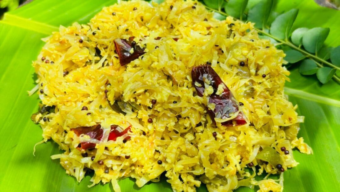 Sadya Special Easy Cabbage Thoran With Video Recipe - pachakam.com