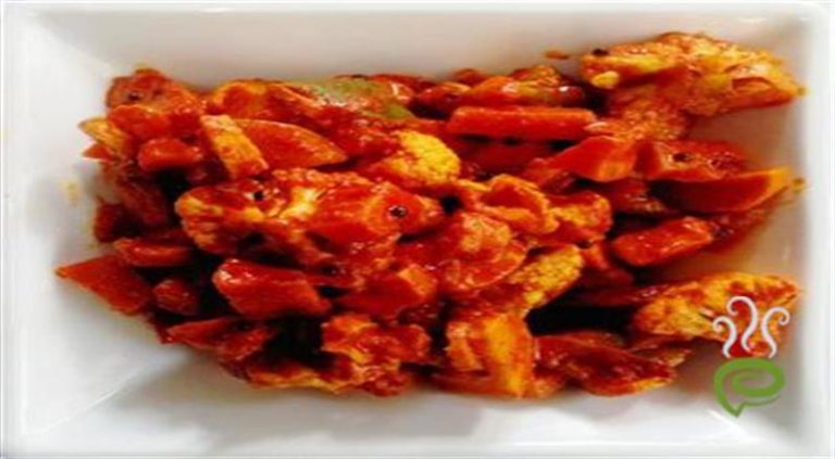 Mixed Vegetable Pickle : Kari Kai Oorugai Recipe - pachakam.com